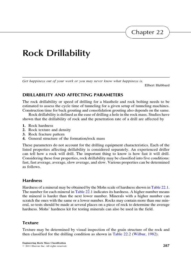 Rock Drillability | PDF | Rock (Geology) | Granite
