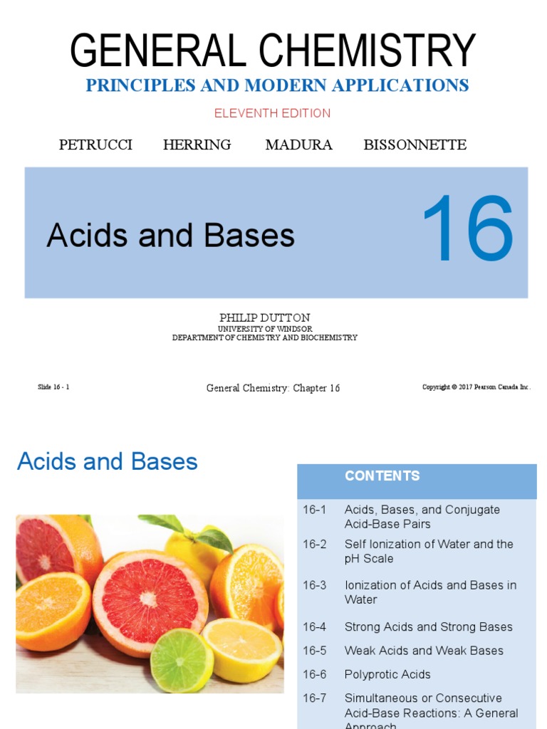 08 Chapter 16 Acid Base | PDF | Acid | Ph
