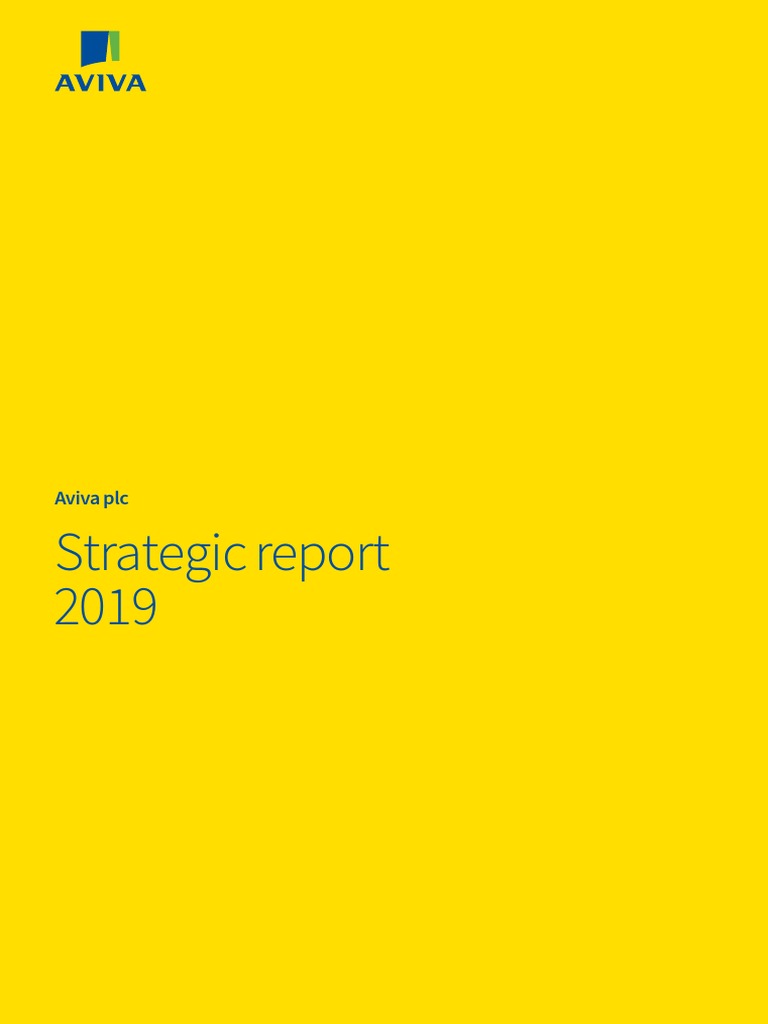 Aviva PLC Strategic Report 2019 PDF | PDF | Investing | Financial Statement