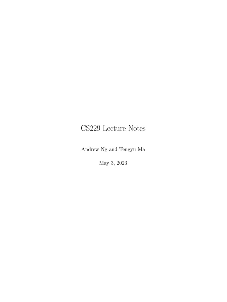 Andrew NG Main - Notes PDF | PDF