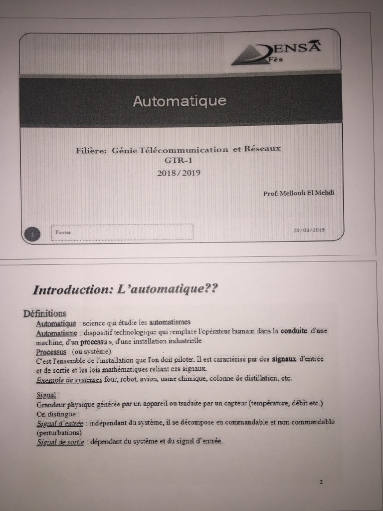 Cours Automatique PDF | PDF Cours Automatique PDF | PDF