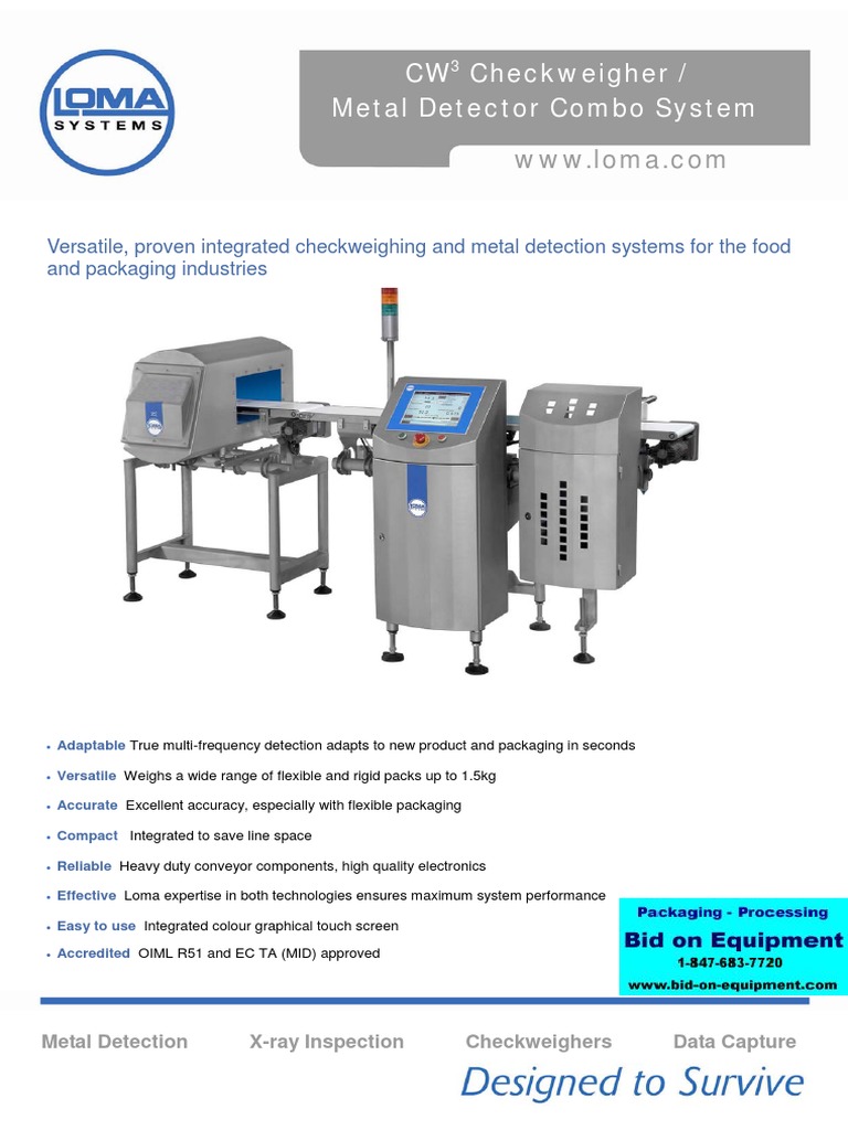 Loma CW3 Checkweigher/Metal Detector Combo | PDF
