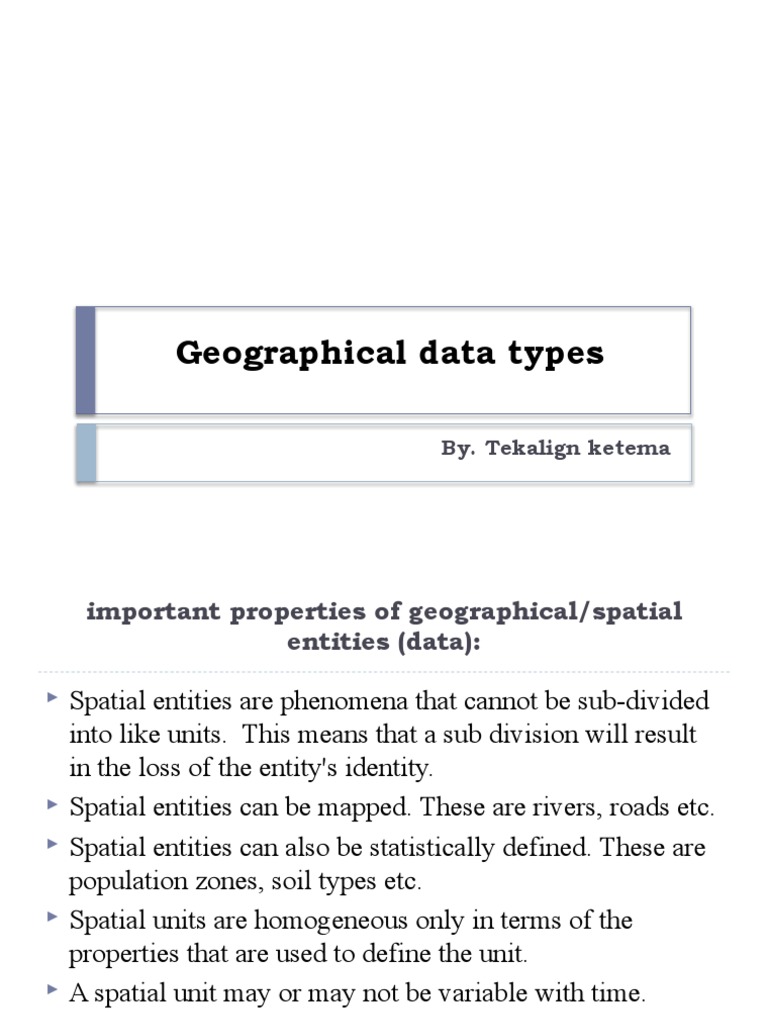 Types and Properties of Spatial Entities | PDF