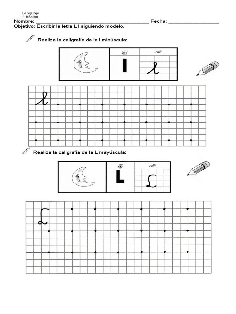 Escribir Letra L L.MODELO | PDF