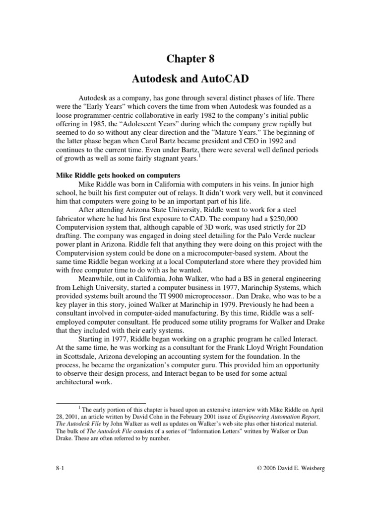The Engineering Design Revolution - CAD History - 08 Autodesk and ...