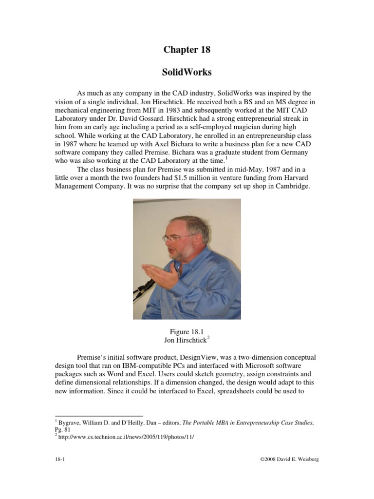The Engineering Design Revolution - CAD History - 18 SolidWorks | PDF ...