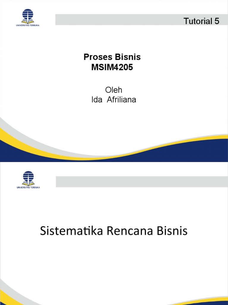 Pengayaan Materi Seesi 5 Sistematikan Rencan Bisnis | PDF | Karier ...