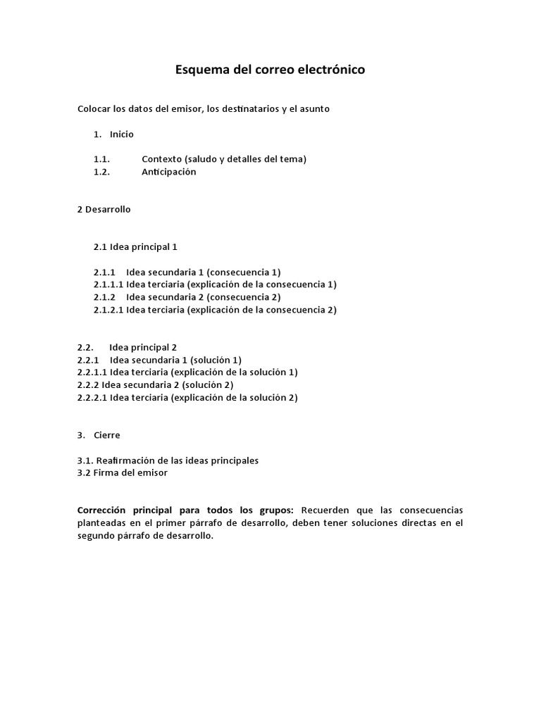 Esquema de Correo Electrónico | PDF