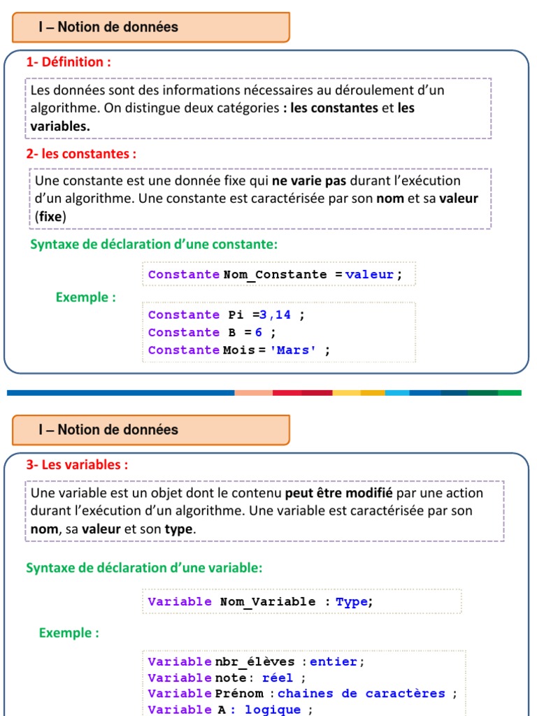 Algo 1 | PDF | Variable (informatique) | Division