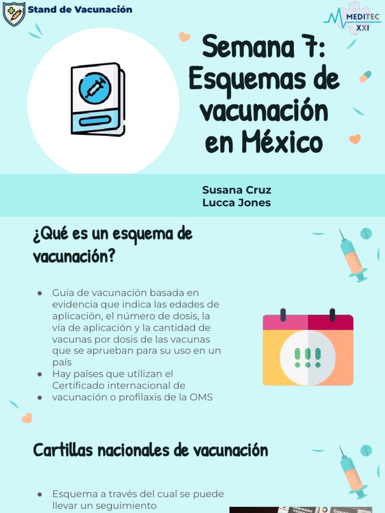 Semana 7 - Esquemas de Vacunación en MX PDF | PDF | Vacunación | Cuidado de la salud