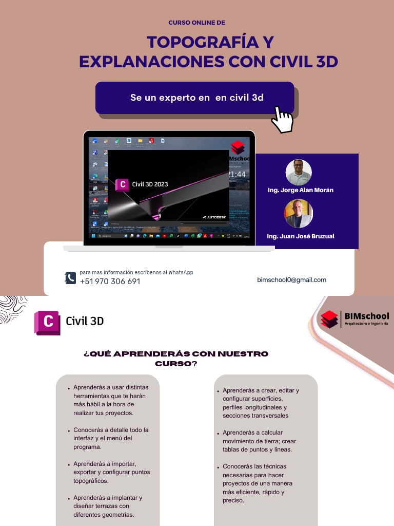 Brochure de Curso de Civil 3d | PDF