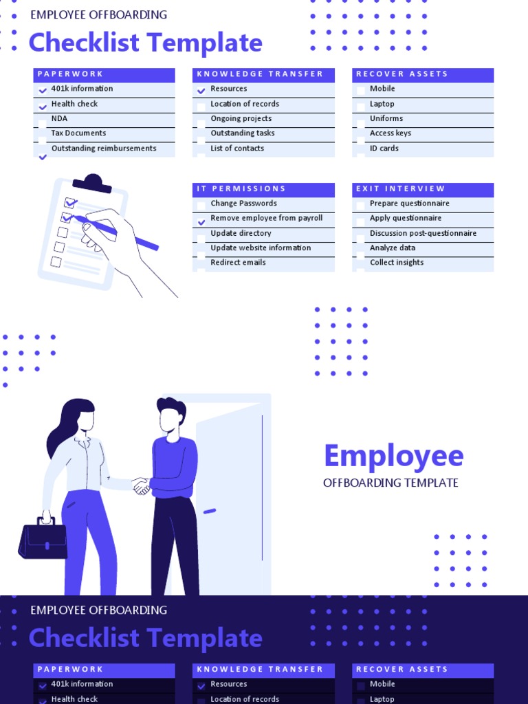 FF0403 01 Employee Offboarding Checklist Slide Template 16x9 2 | PDF