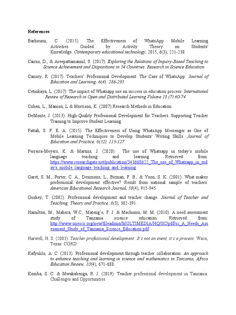 Reference 1 | PDF | Teachers | Learning