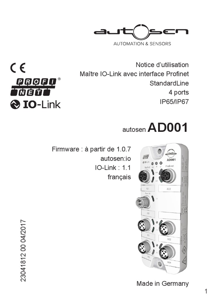 AD001 Manual PDF | PDF | Adresse IP | Connectique