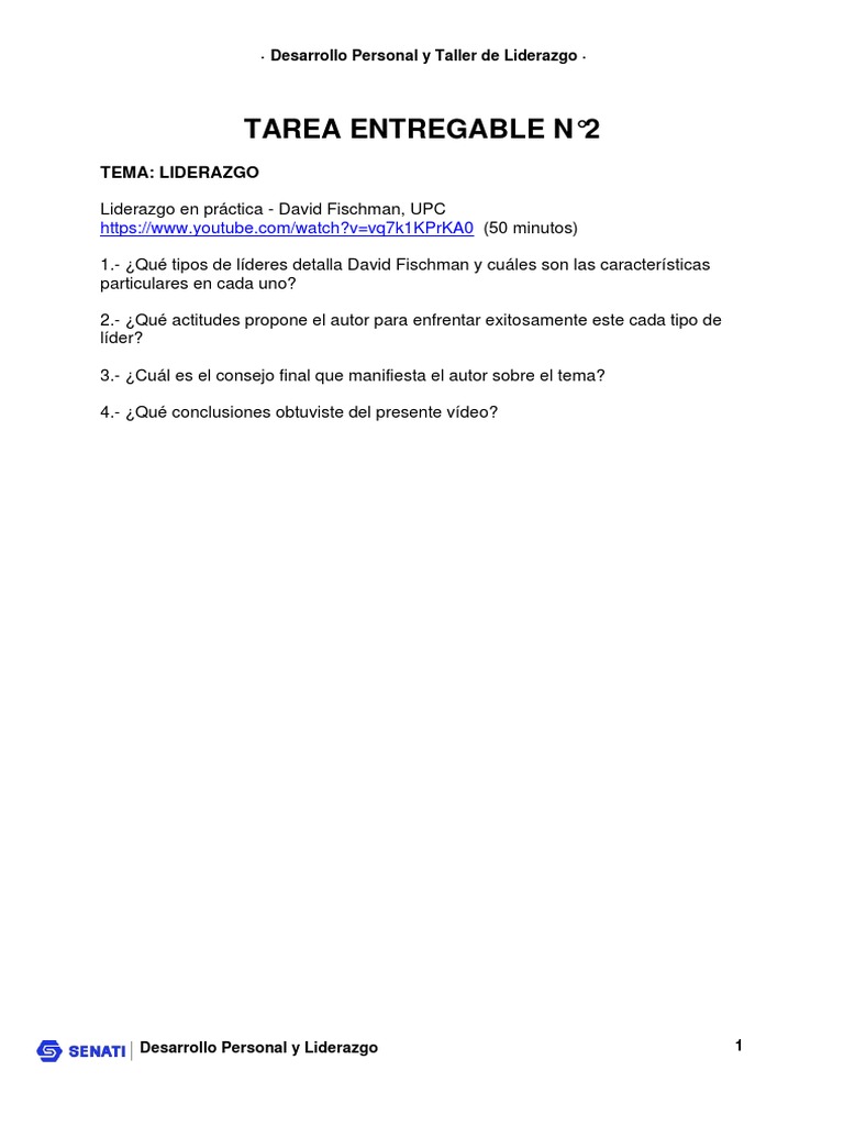 Actividad Entregable 2 Desarrollo Personal y Taller de Liderazgo PDF | PDF Actividad Entregable 2 Desarrollo Personal y Taller de Liderazgo PDF | PDF