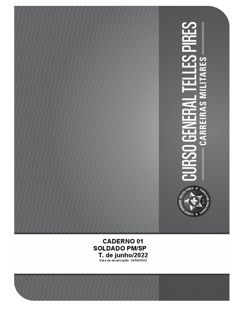 Caderno 1 - Soldado - Turma Junho de 2022 - 05 de Junho PDF | PDF