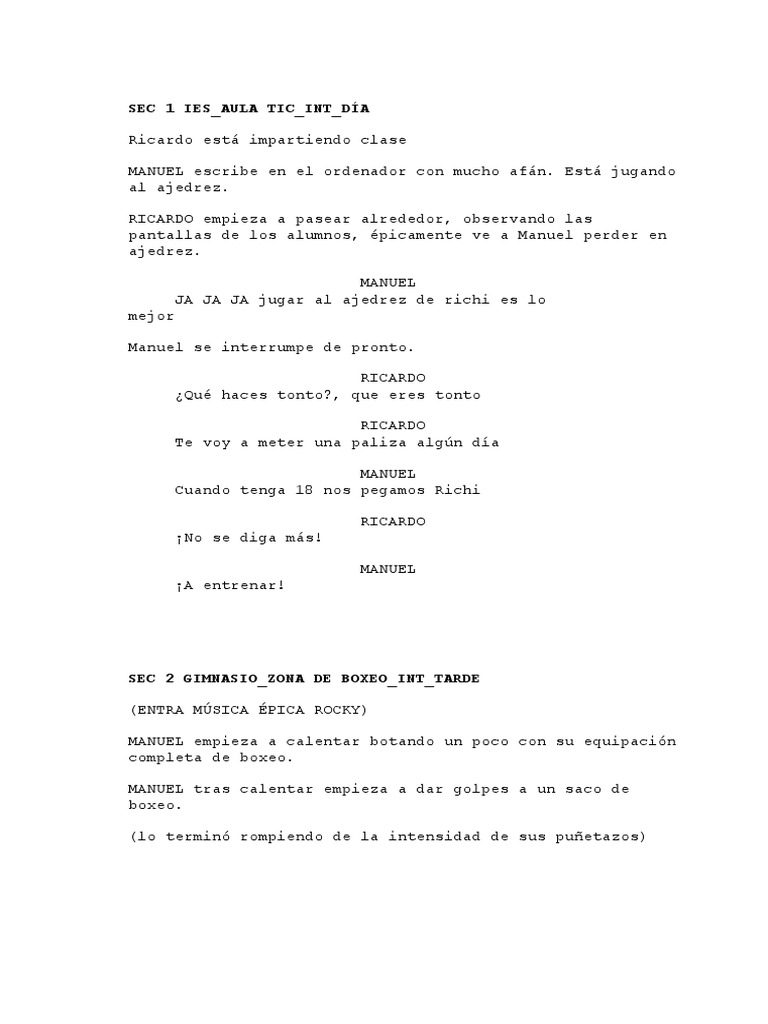 Guión literario | PDF