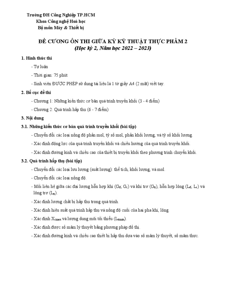 De - Cuong - On - Thi GK-KTTP2 - DHTP17 | PDF