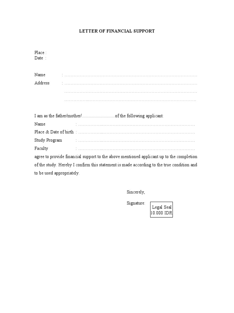 Letter-of-Financial-Support-IUP-2023.docx | PDF