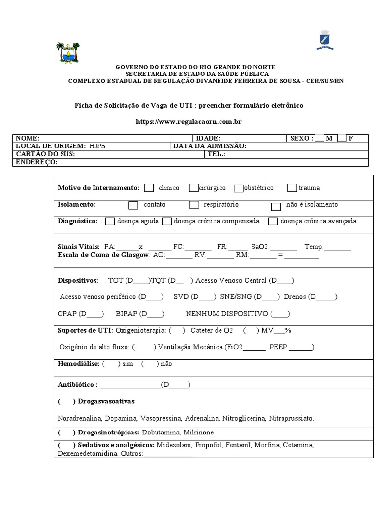 Ficha Uti Sesap | PDF