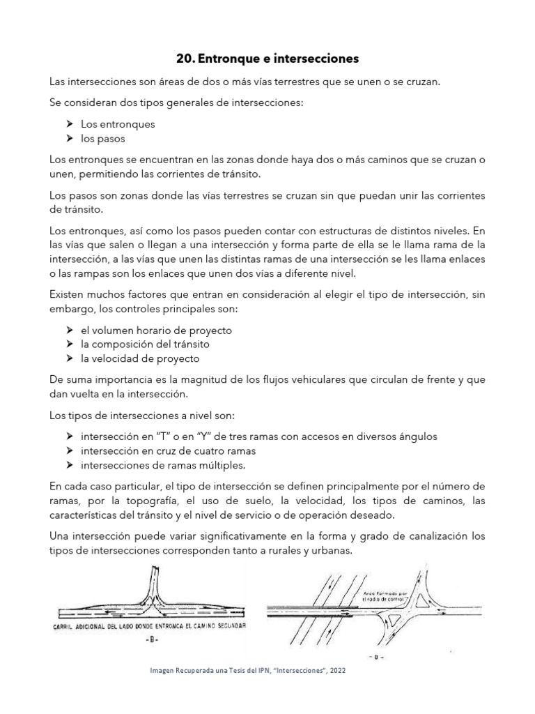 Entronque e Intersecciones | PDF
