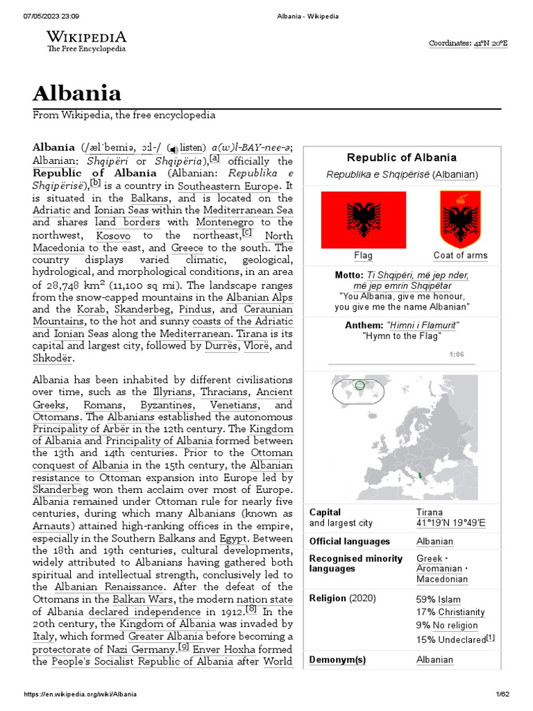 Albania - Wikipedia PDF | PDF