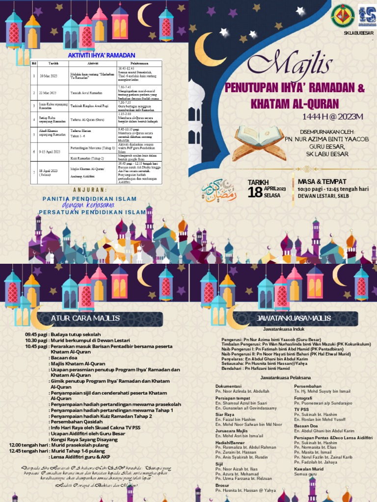 Brosur Ihya' Ramadan & Khatam Al-Quran PDF | PDF