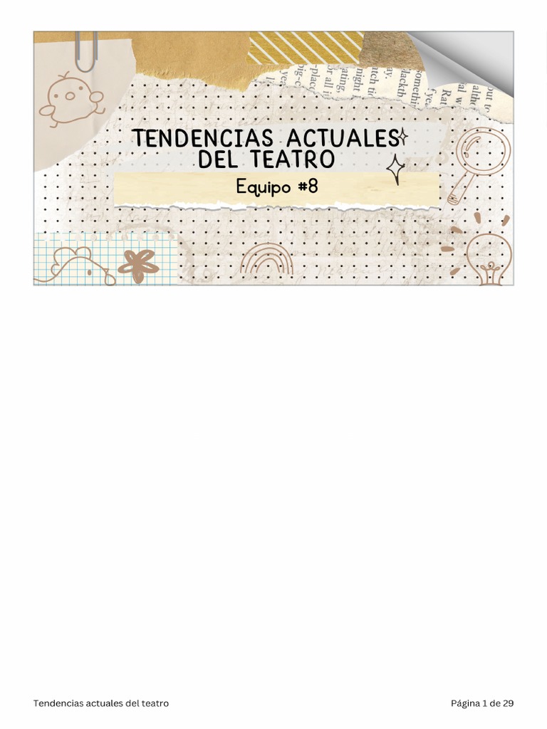 Tendencias Actuales Del Teatro PDF | PDF Tendencias Actuales Del Teatro PDF | PDF