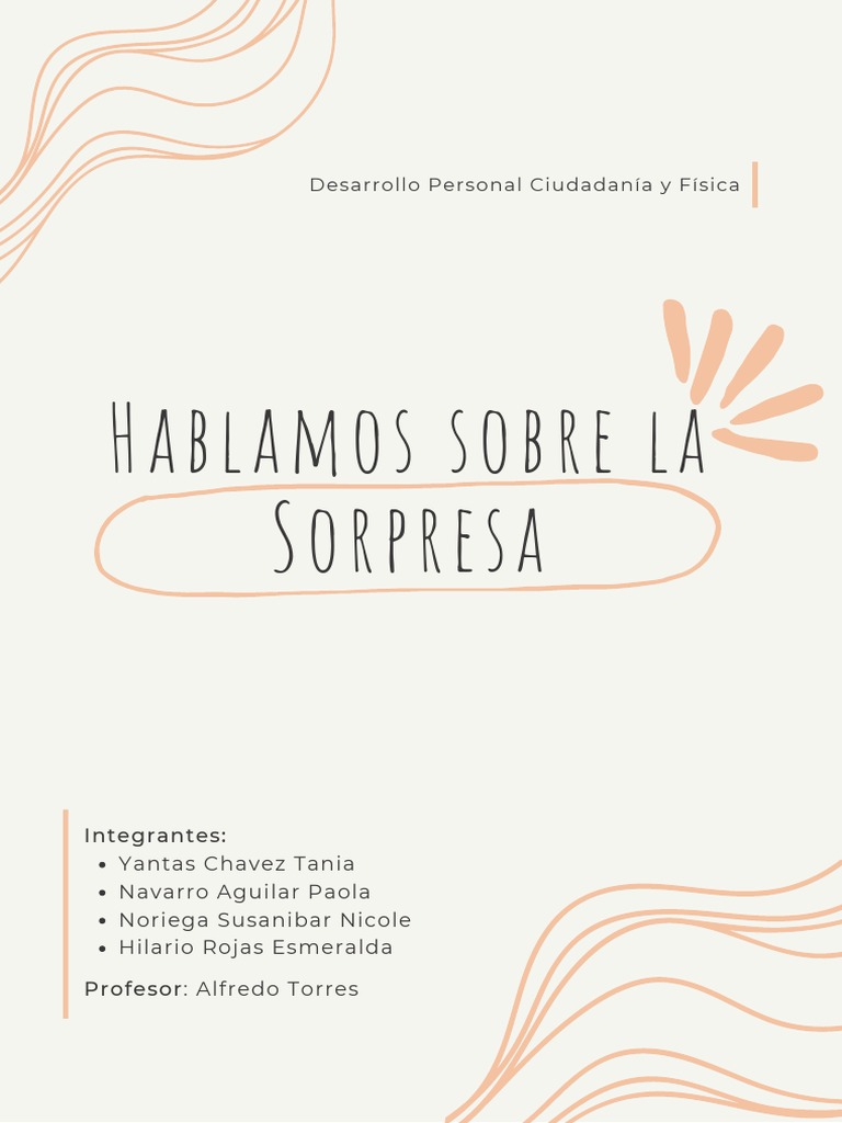 La Sorpresa Pdf Pdf Las Emociones Conceptos Psicologicos
