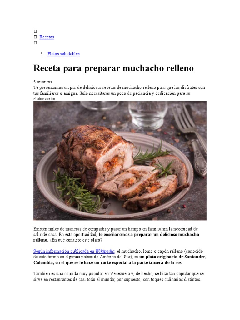 Muchacho Relleno | PDF