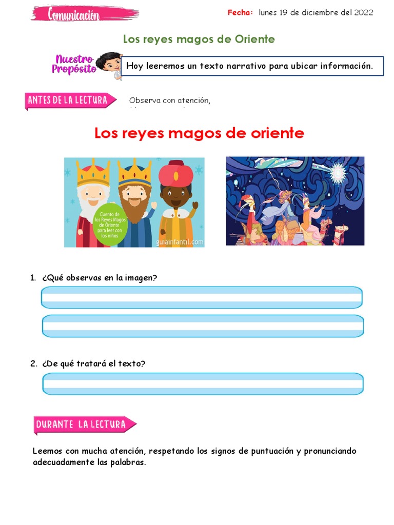 FICHA CUENTO LOS REYES MAGOS DE ORIENTE | PDF