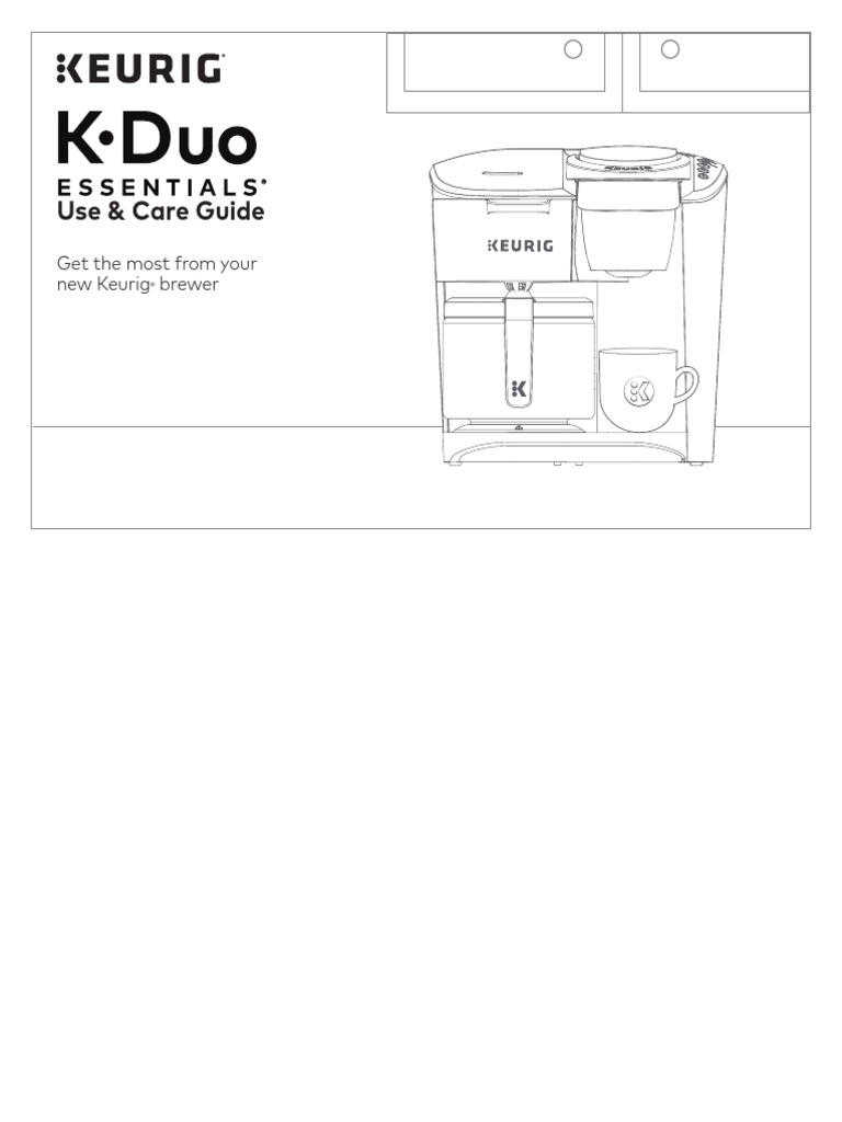 KDUO Essentials Keurig Brewer User Guide Instruction Manual | PDF ...