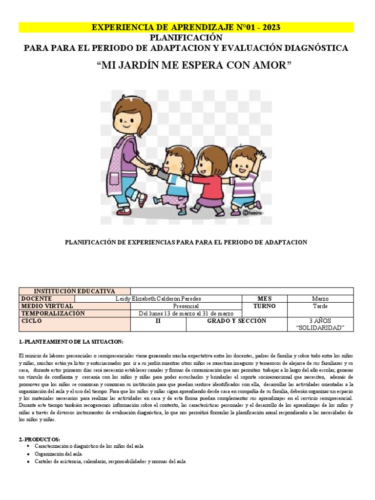 3 Años Planificacion-Marzo | PDF