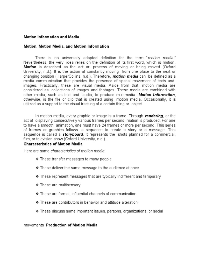 Understanding Motion Media: A Comprehensive Look at Motion, Formats ...
