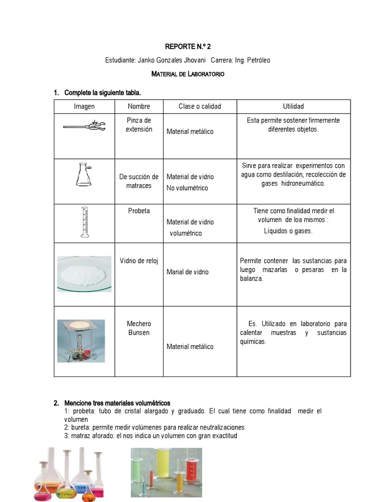 Material de Laboratorio | PDF
