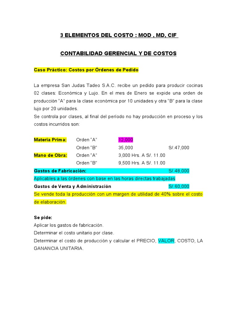 Caso-Practico-Costos-Por-Ordenes-De-Producción PAMS | PDF
