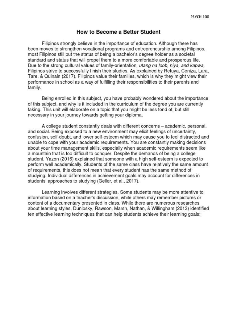 Effective Student Strategies Guide | PDF