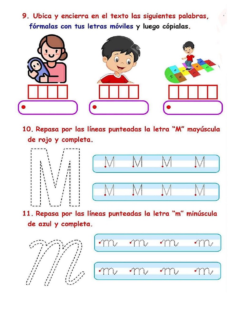 Ficha de La Letra M | PDF