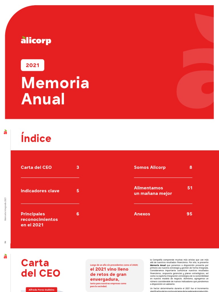 Alicorp Memoria Anual 2021 PDF | PDF