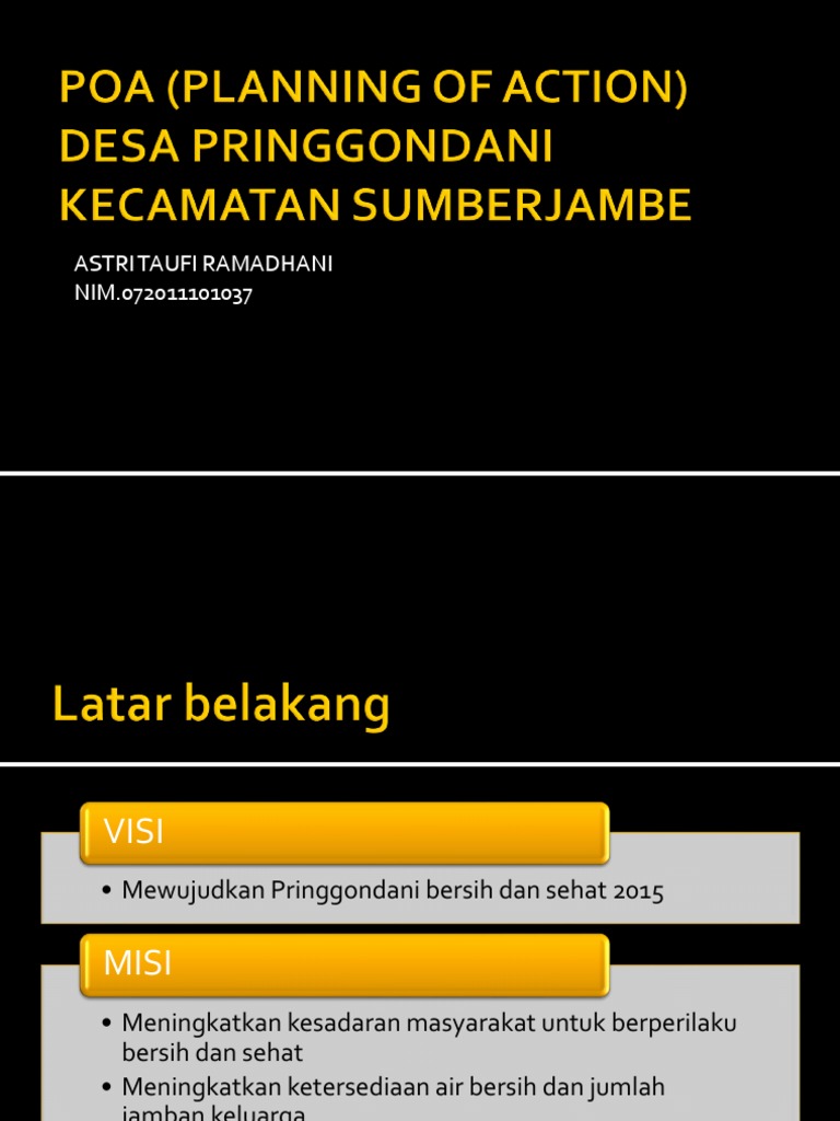 Poa (Planning of Action) Lebih Lengkap | PDF