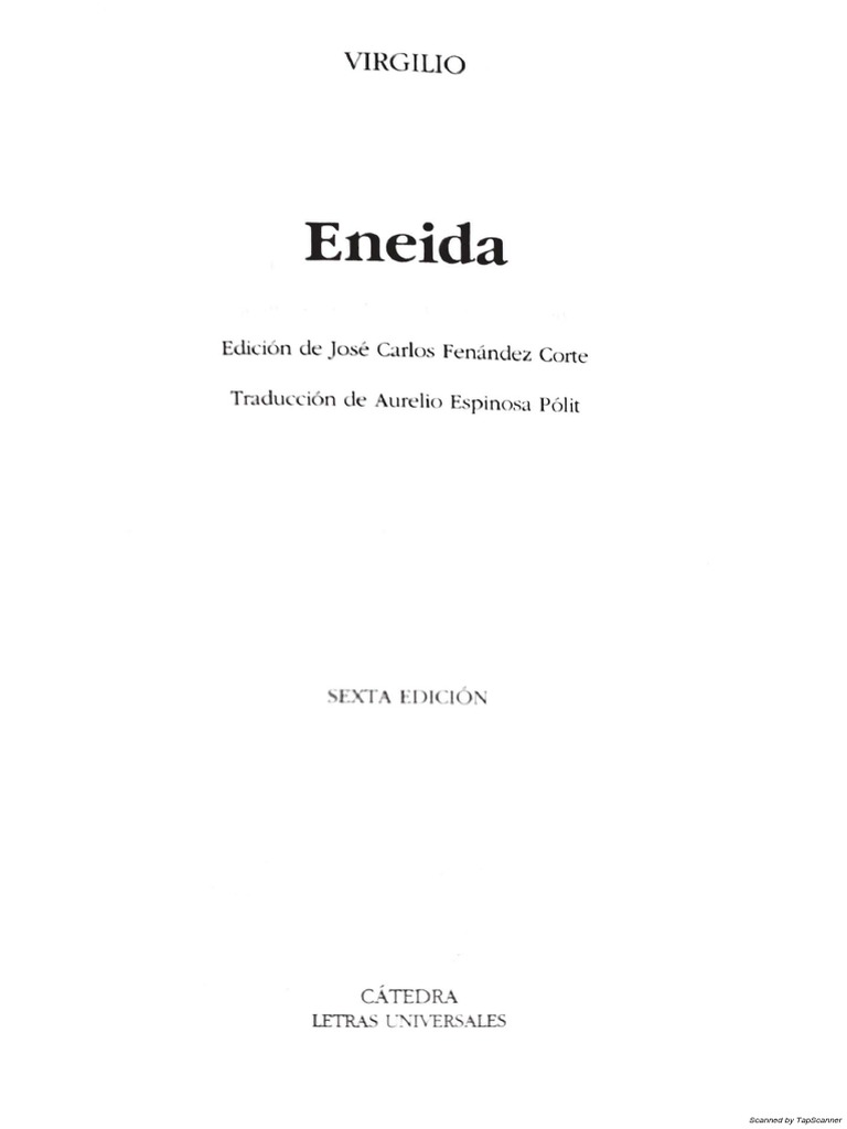 FERNÁNDEZ CORTE, José Carlos (2006) Introducción A Eneida de Virgilio ...