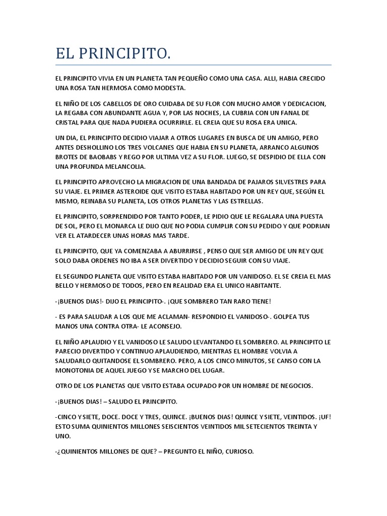 El Principito Pdf Completo Original – ATEEP