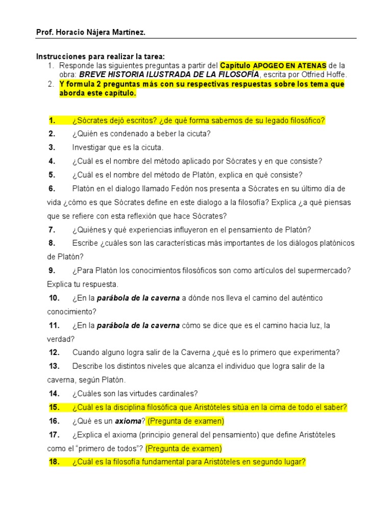 II Hoffe Apogeo de Atenas PDF | PDF | Platón | Aristóteles