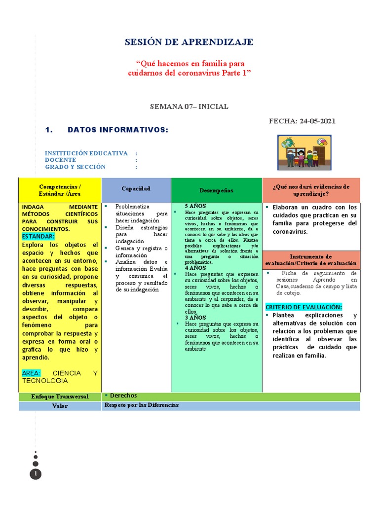 Sesion de Aprendizajes Semana 7 | PDF Sesion de Aprendizajes Semana 7 | PDF
