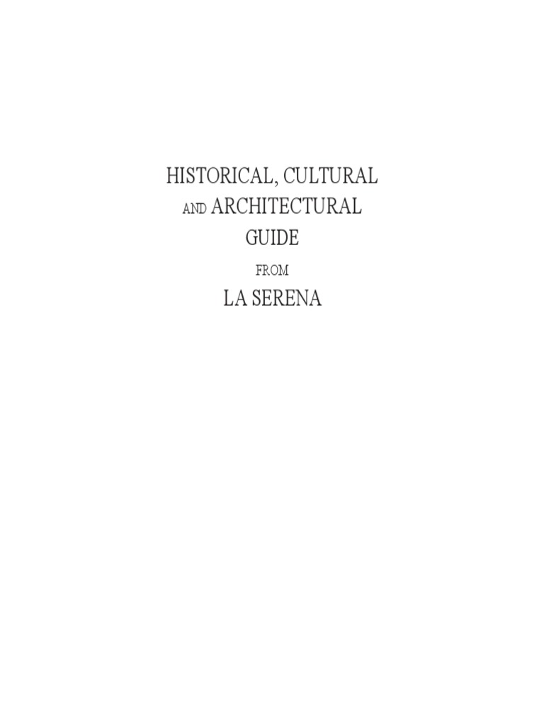 Historia Cultural de La Serena | PDF