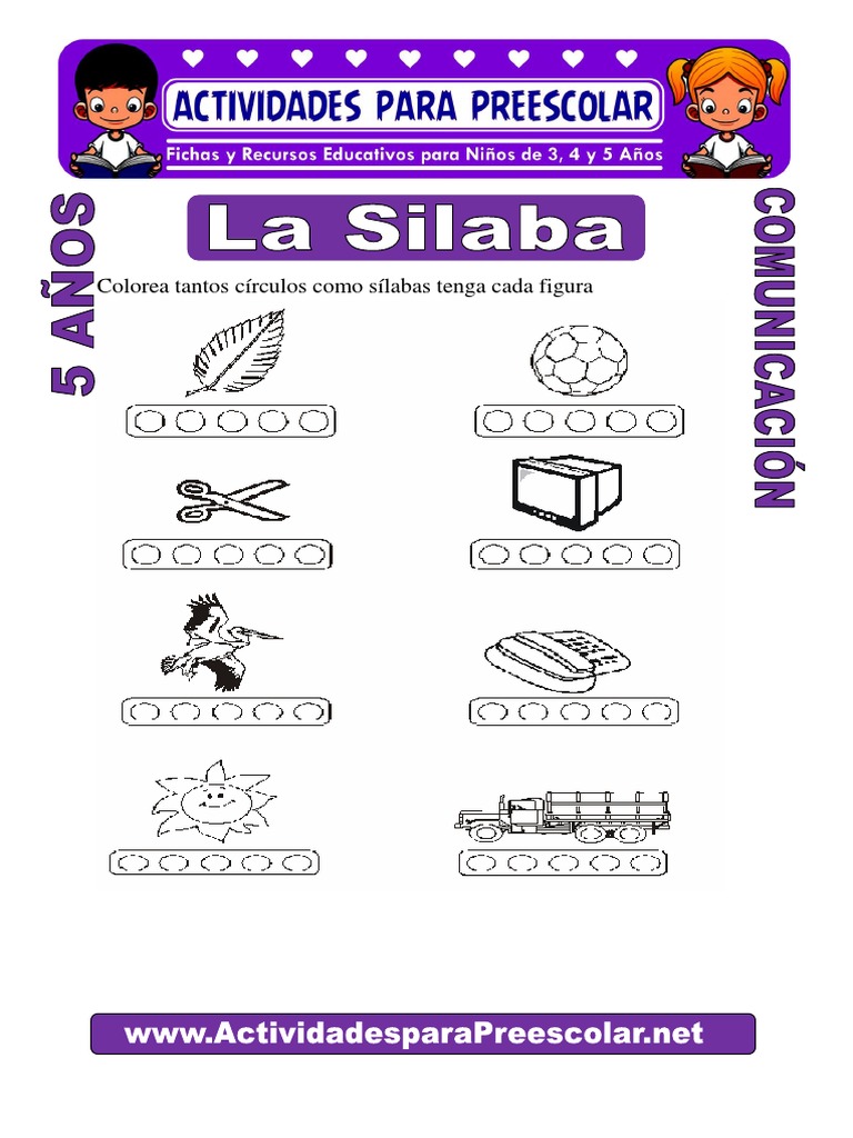 La Silaba para Niños de 5 Años PDF | PDF