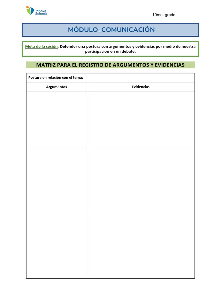 El Debate - Ficha Estudiante PDF | PDF