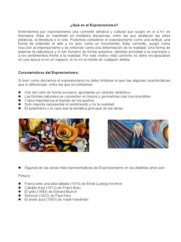¿Qué es el Expresionismo.pdf | PDF