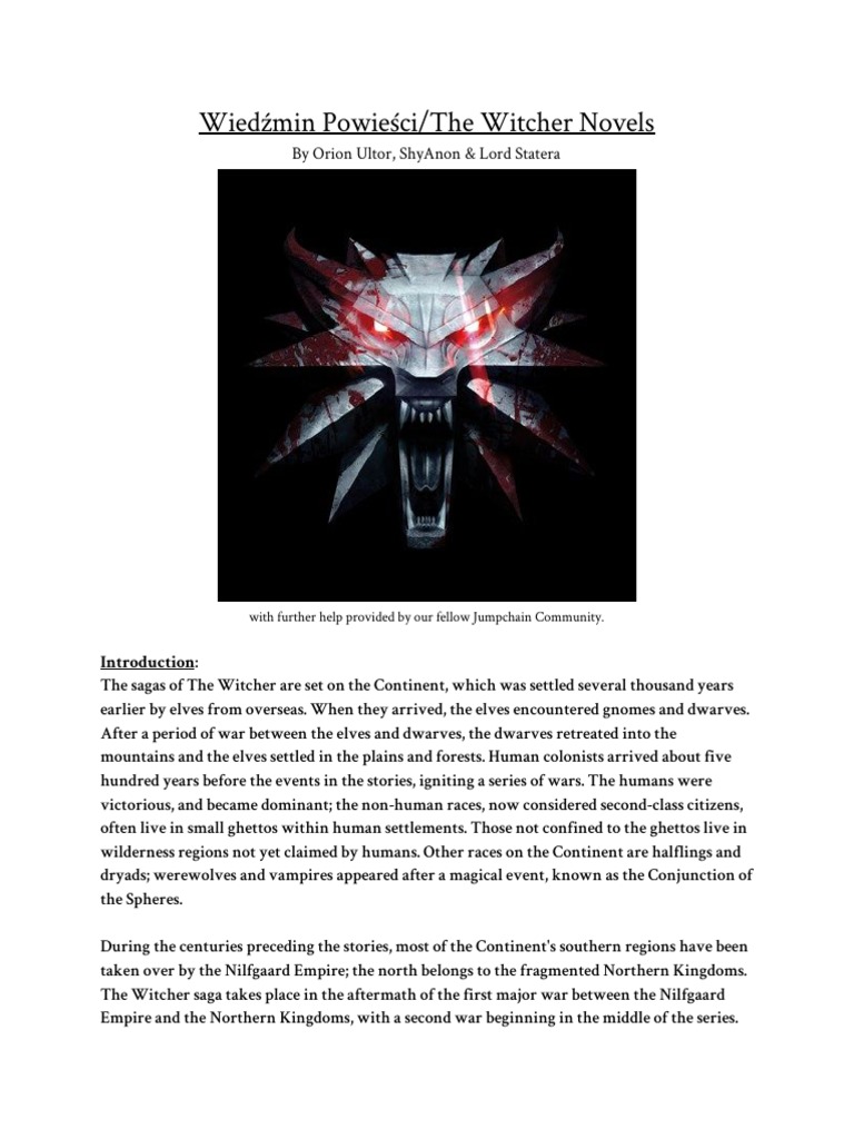 The Witcher Novels Overview | PDF
