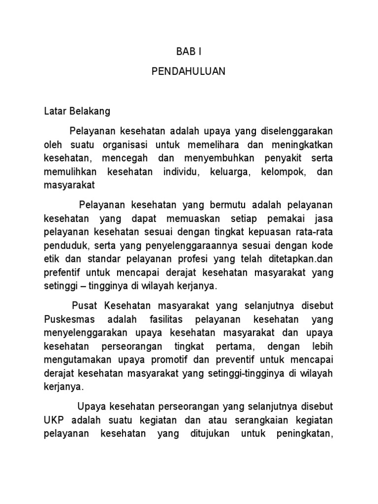 Pedoman Pelayanan Poli Umum | PDF